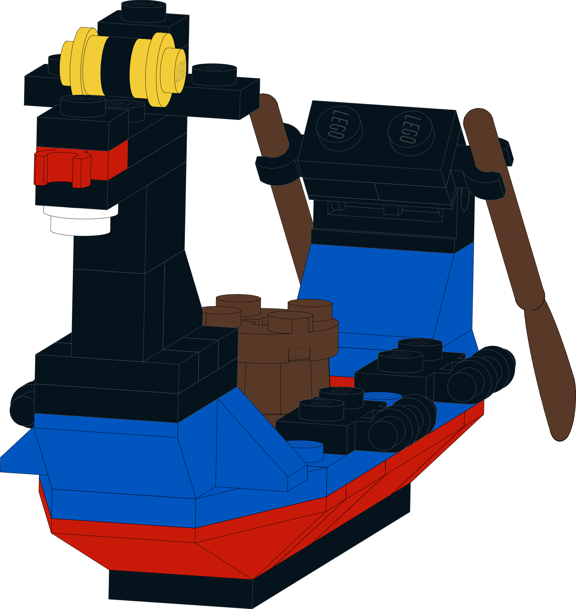 1547-1 Black Knight's Boat by Kantorock