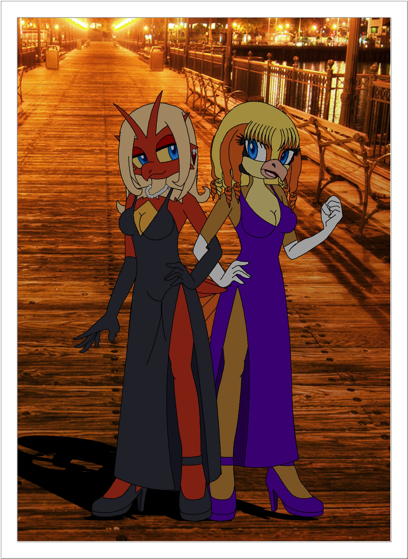 Sylvia and Jetta's date by IvanthePsyhog