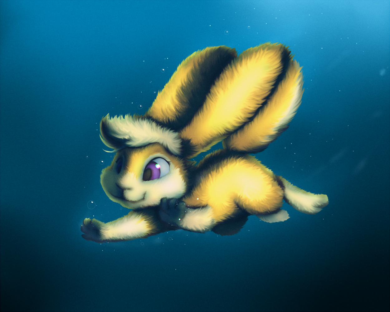 Swimming Shuna by Launny