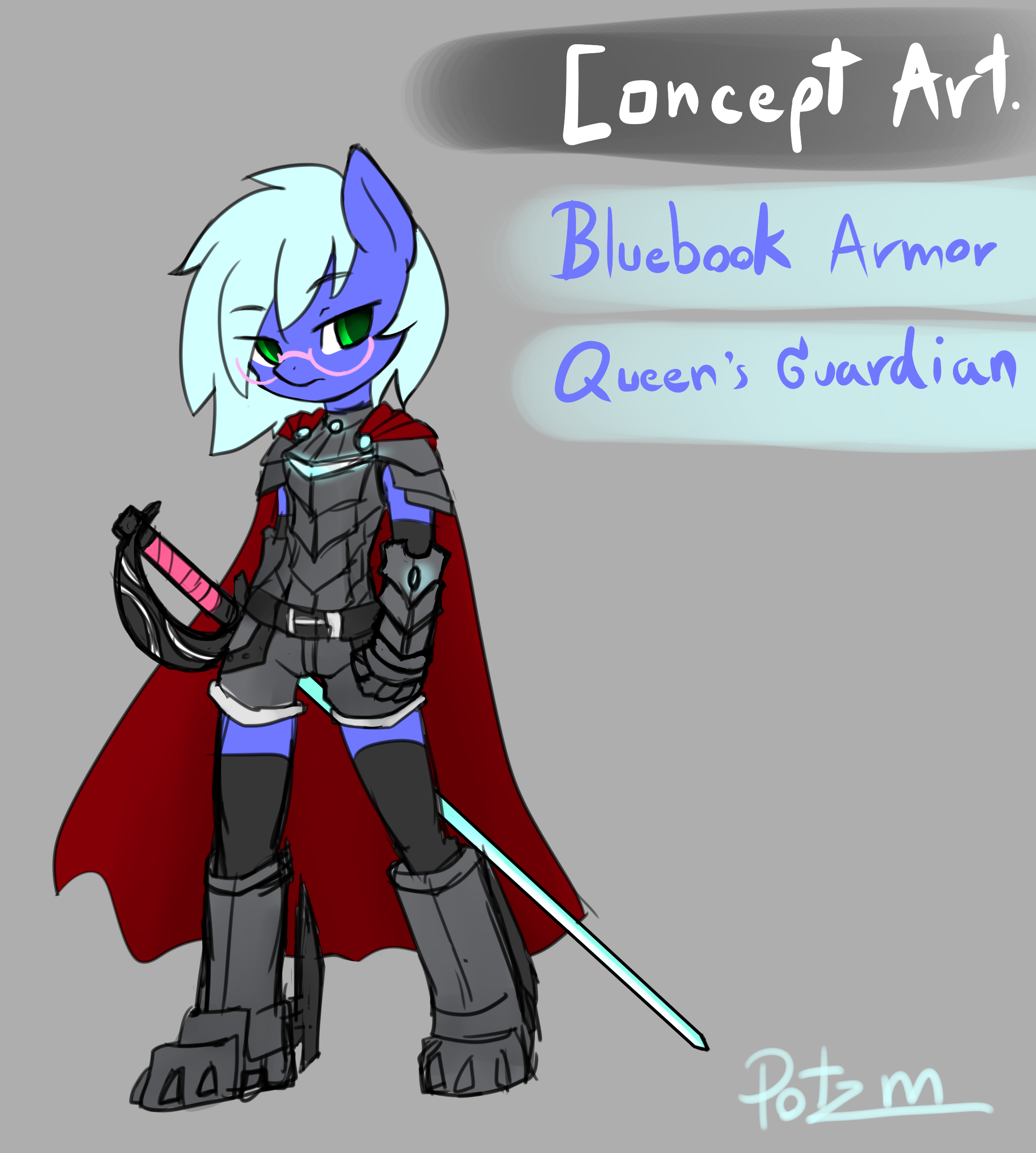 [Concept Art]BlueBook Armor :Guardian by Potzm