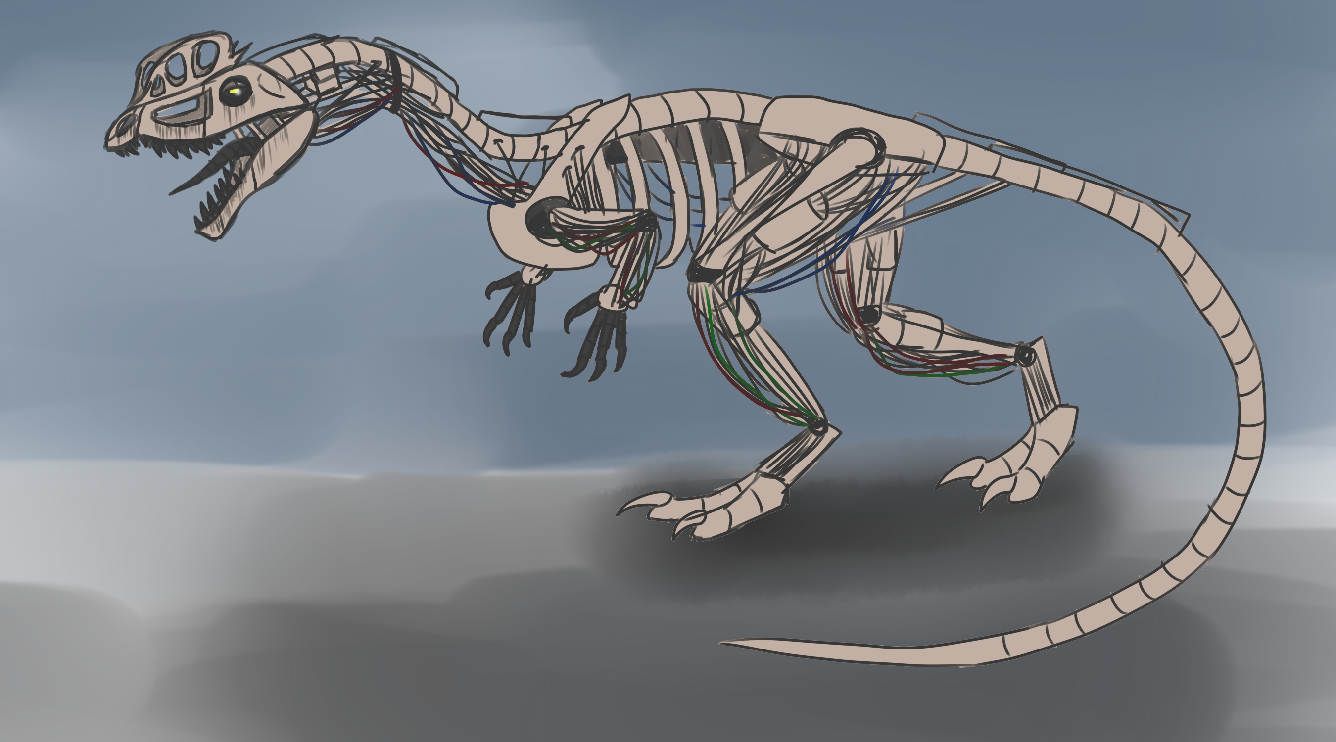 Sketchy Dilo Anime-Tronic by Astrosaurus