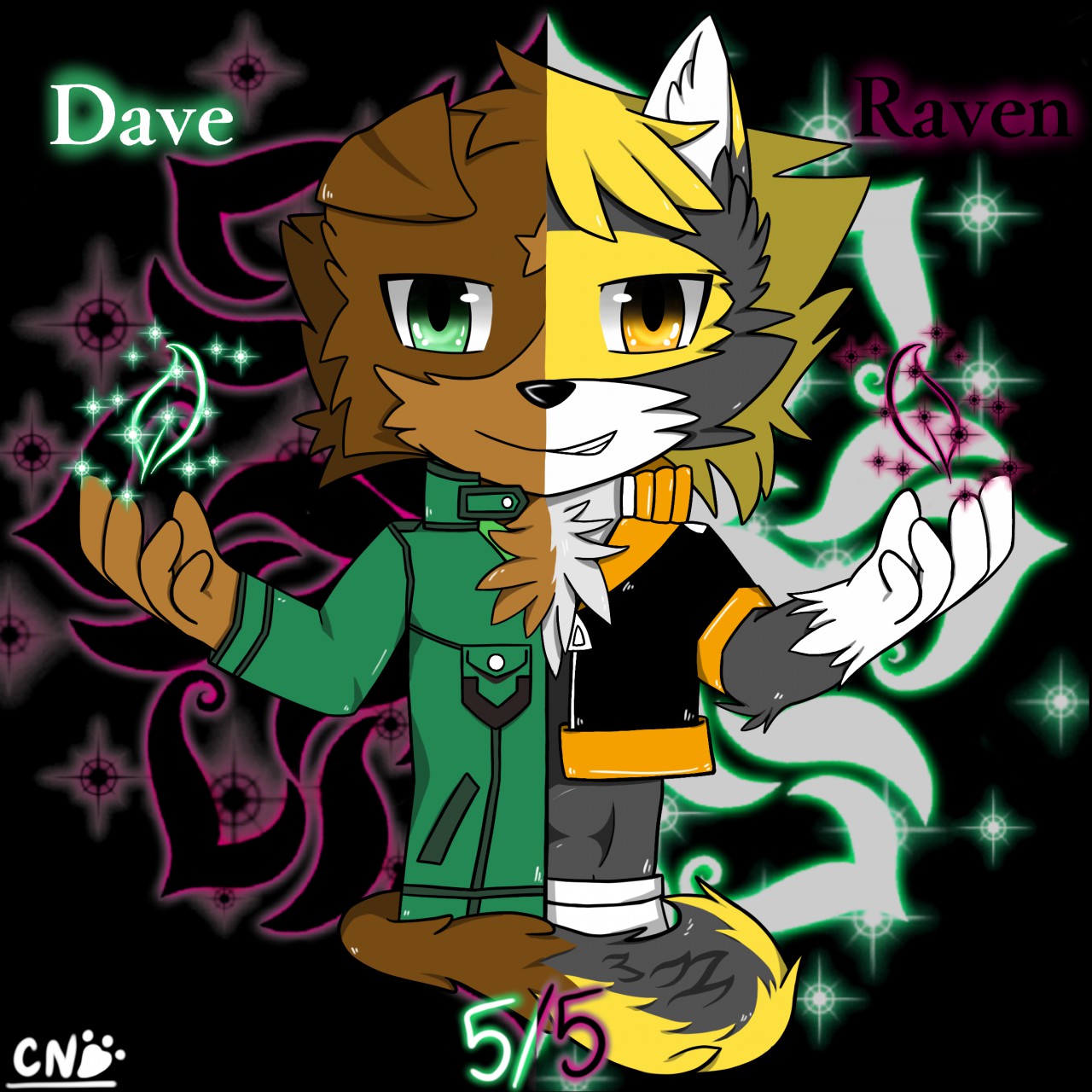 Dave and Raven by KyarameruNeko