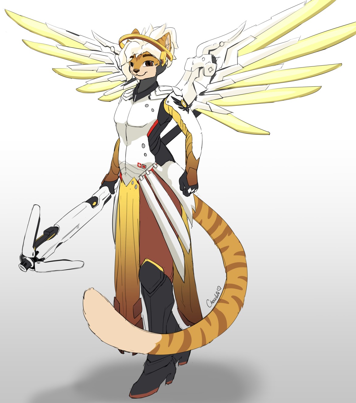 Ofurwatch - Tecy as Mercy by ChocolateKitsune