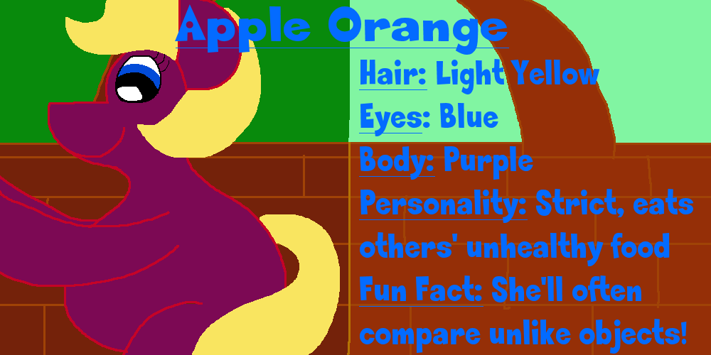 My OC Pony Apple Orange by MasterMarik