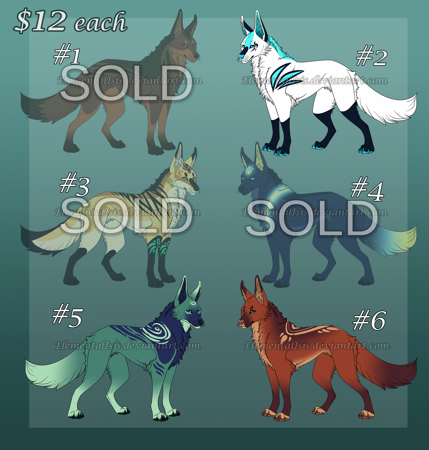 Wolf Adopts Set 16 [3/6 OPEN] by ElementalIsis