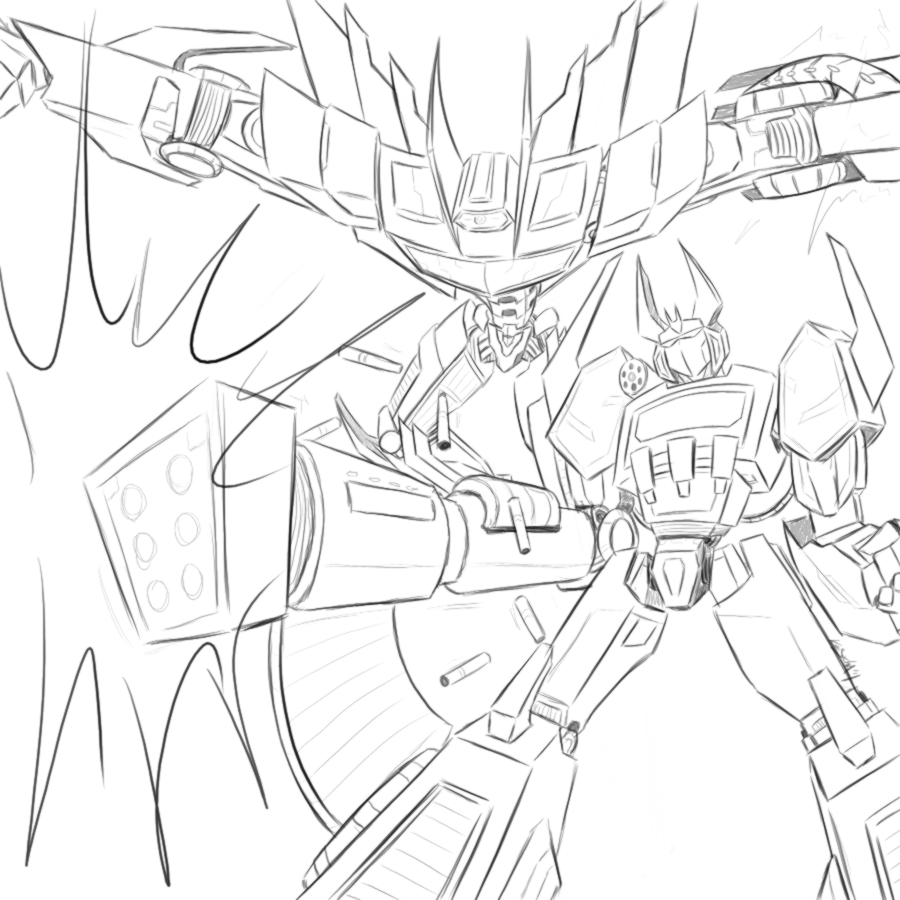 WFC-Soundwave + Shockwave by ValentineFinal