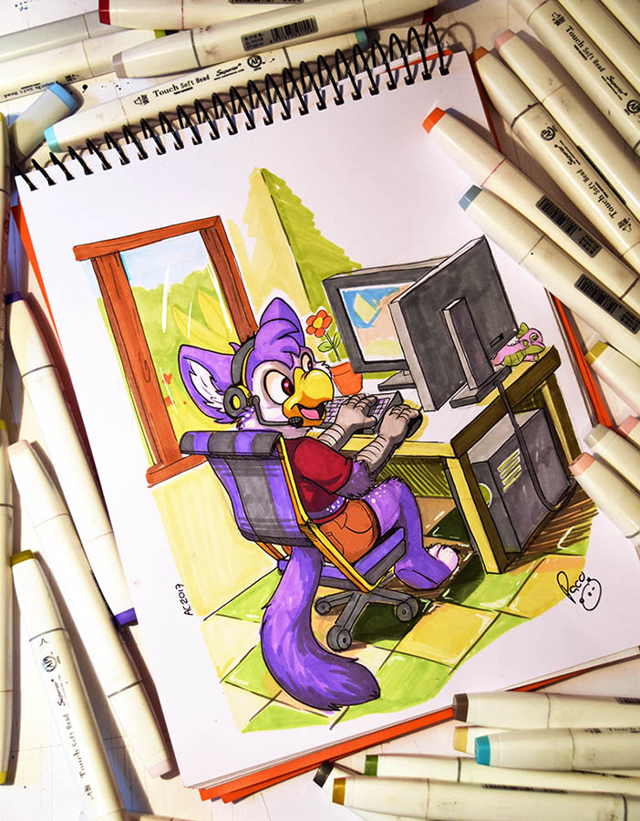 Gryphon gamer by pandapaco