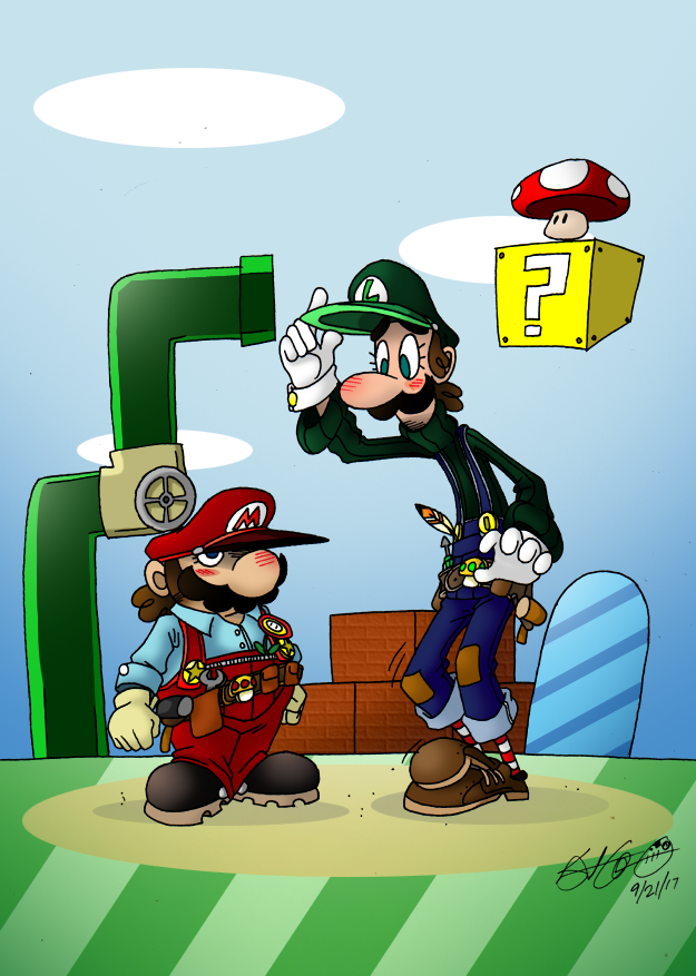 Mr. Nintendo and Mr. Lime Green by XanderDWulfe