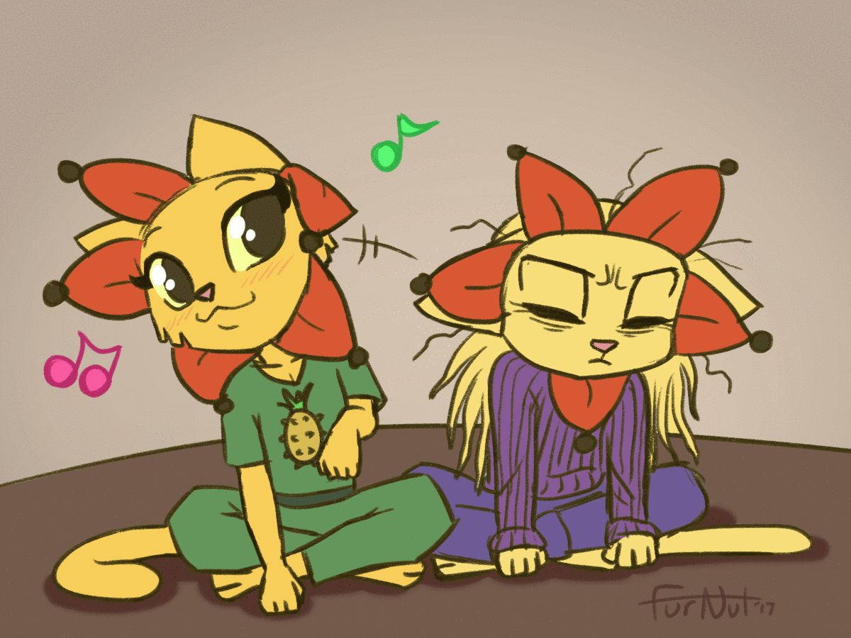 Dancing Flower Cats by furnut5158