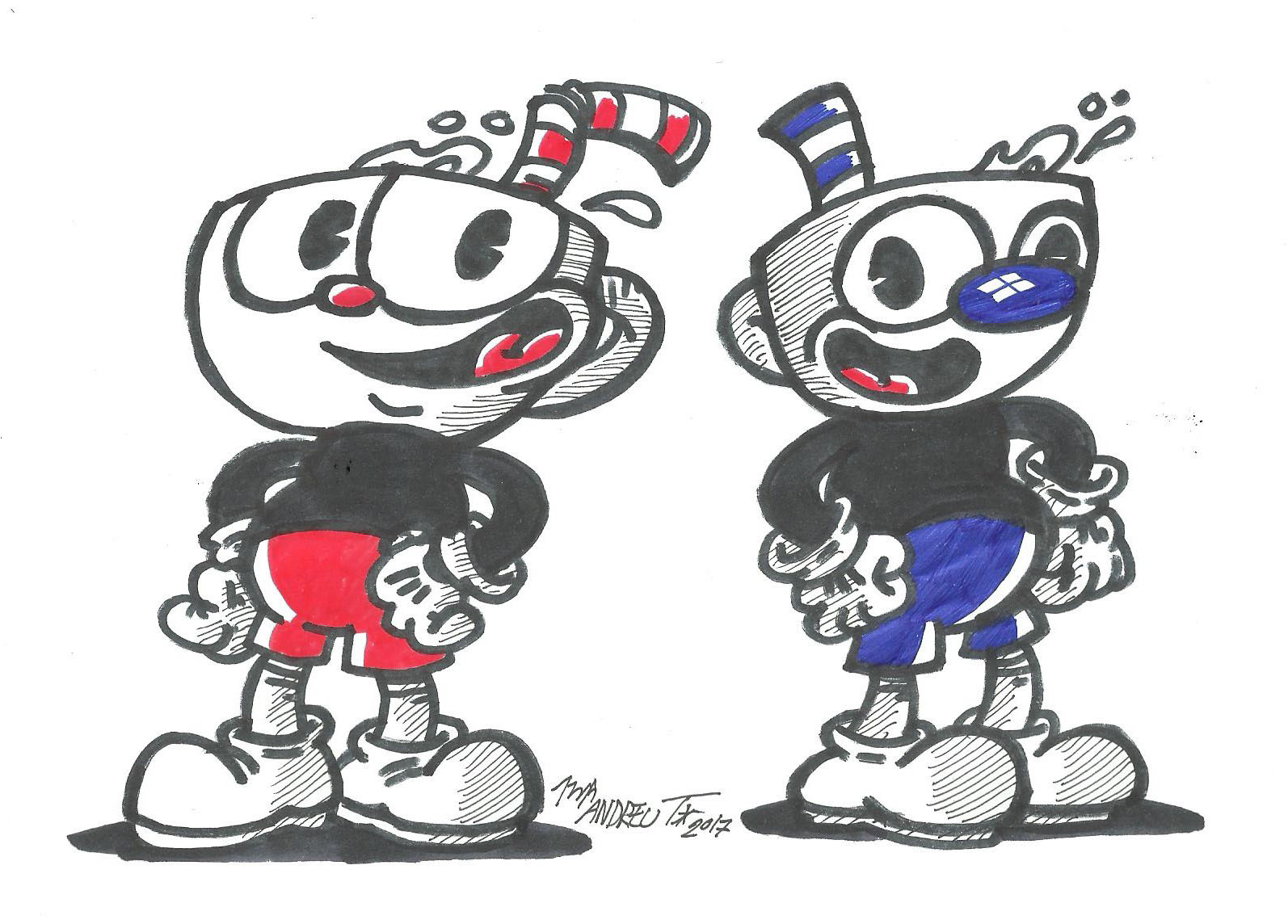 Cuphead And Mugman By Andreut