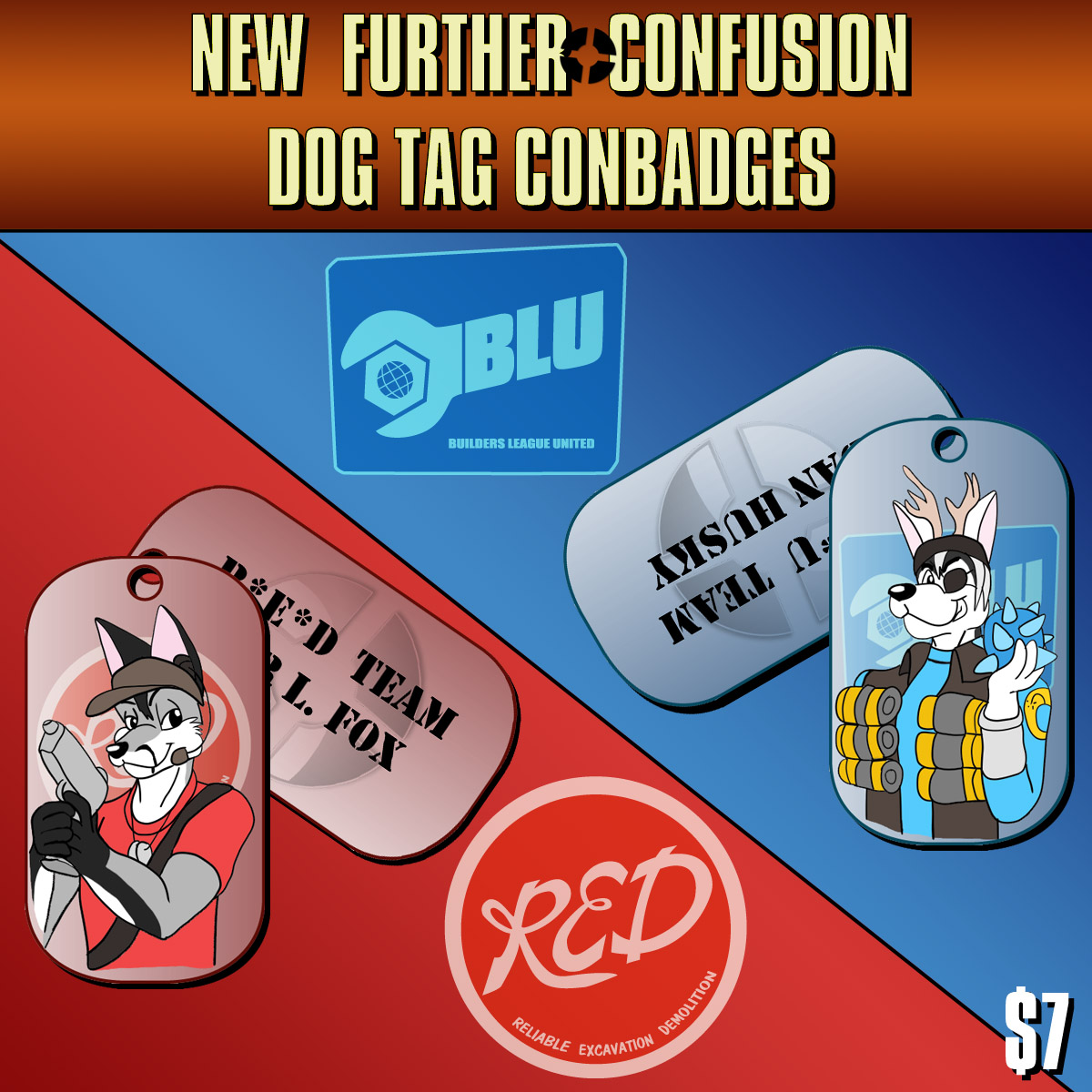 TEAM FORTRESS 2 DOG TAGS by Domafox