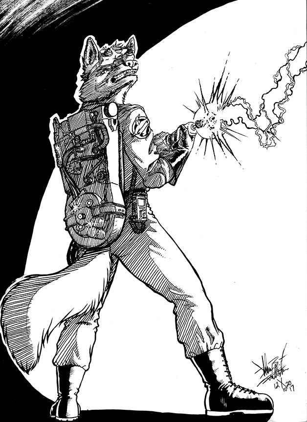 MFF17 - Border Commission - Ghostbuster Wolf - Inks by pegasus316