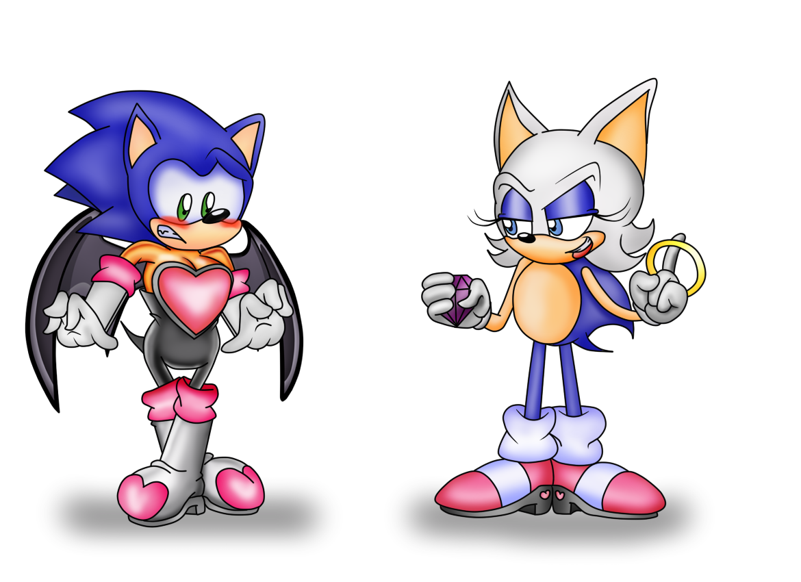 Sonic and Rouge Swap Act 2 by ClassicSatAmSonic