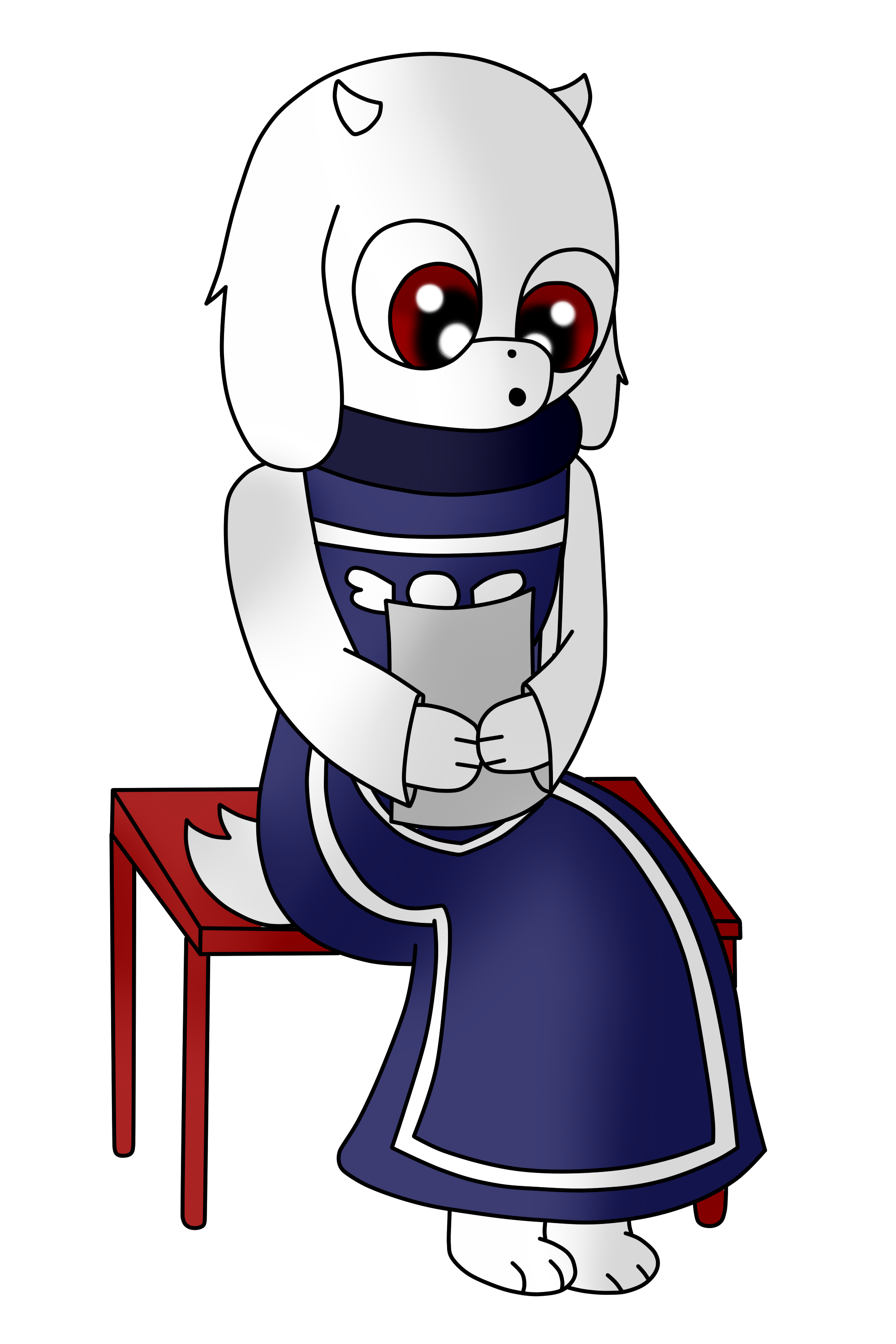 Toriel reading! by Moonlight343