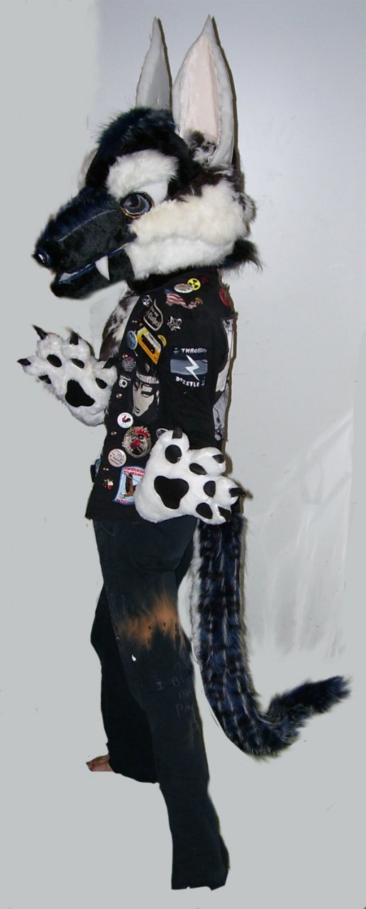 side view of partial fursuit by Zrcalo