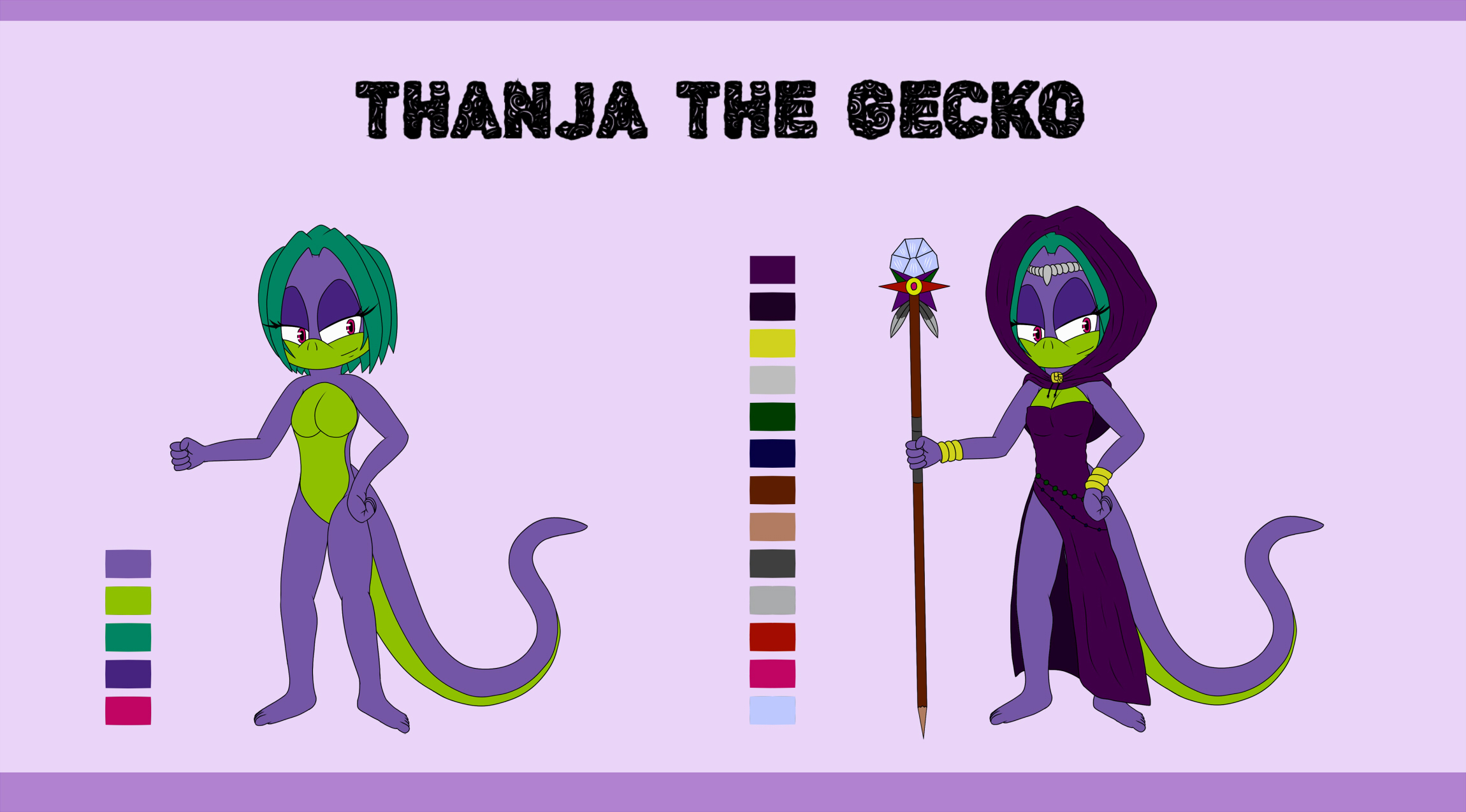 Thanja the Gecko reference by Chipthehedgehog