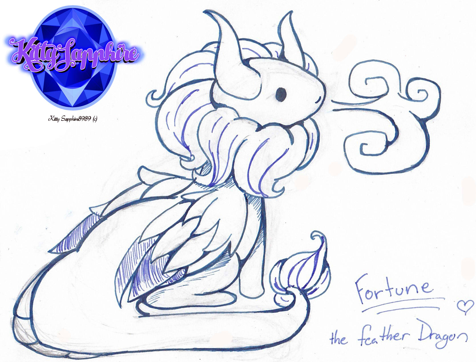 Fortune the Feather Dragon by KSapphire8989