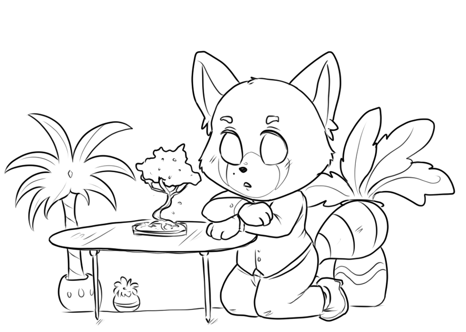 Aggretsuko! Sketches by Faeriebottle