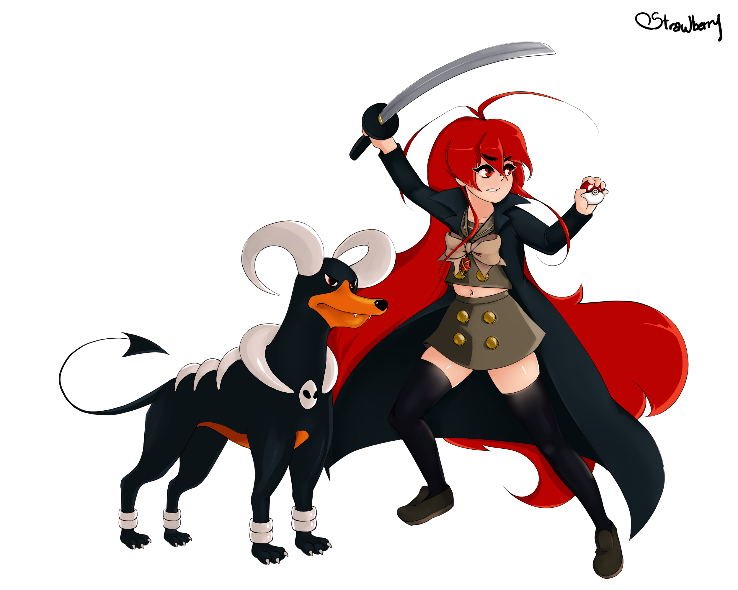 Pokefun 1 - Shana and Houndoom by ShanaFenix