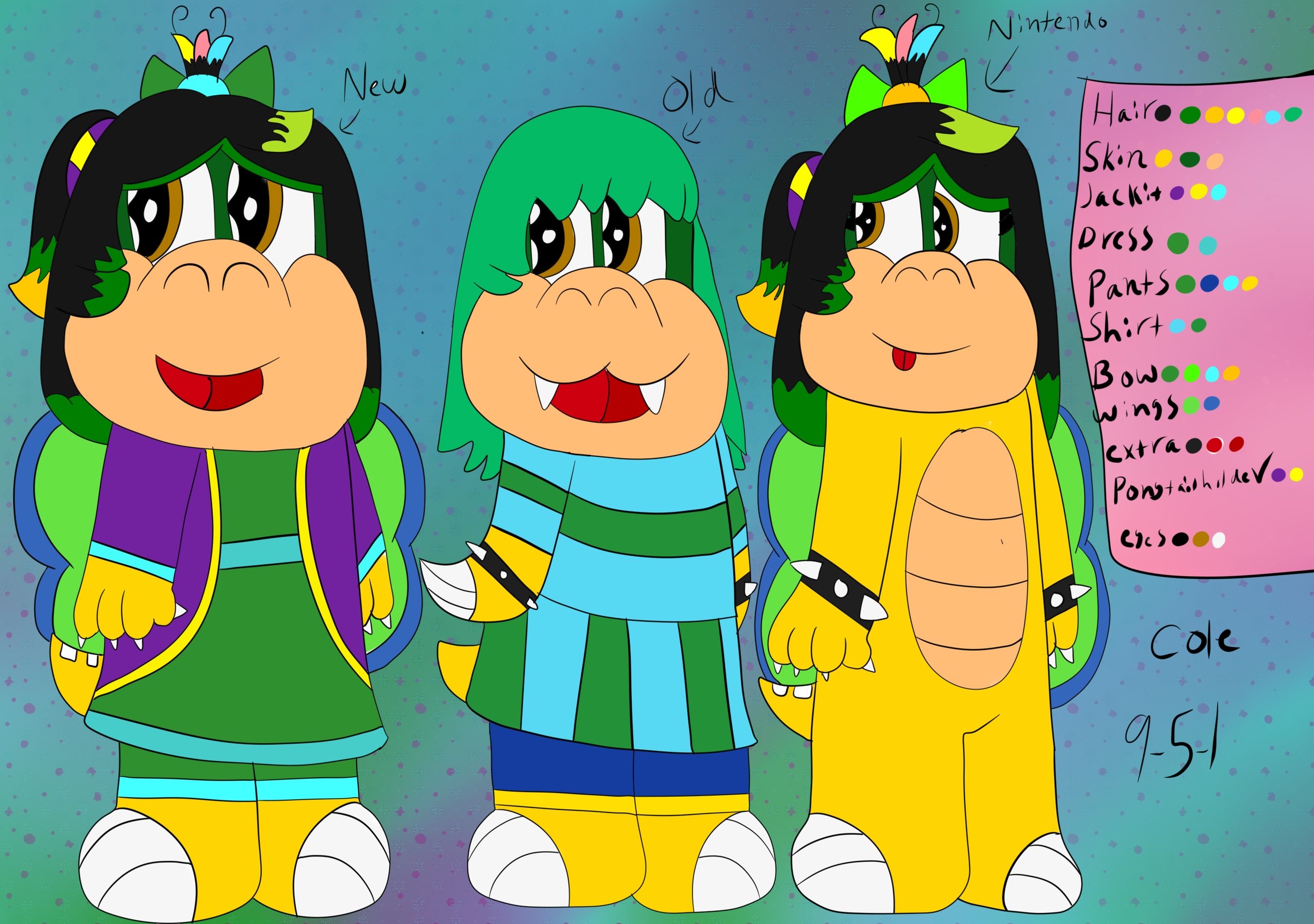 Cole Koopa Reference Sheet With Bio by ColeSmurf23