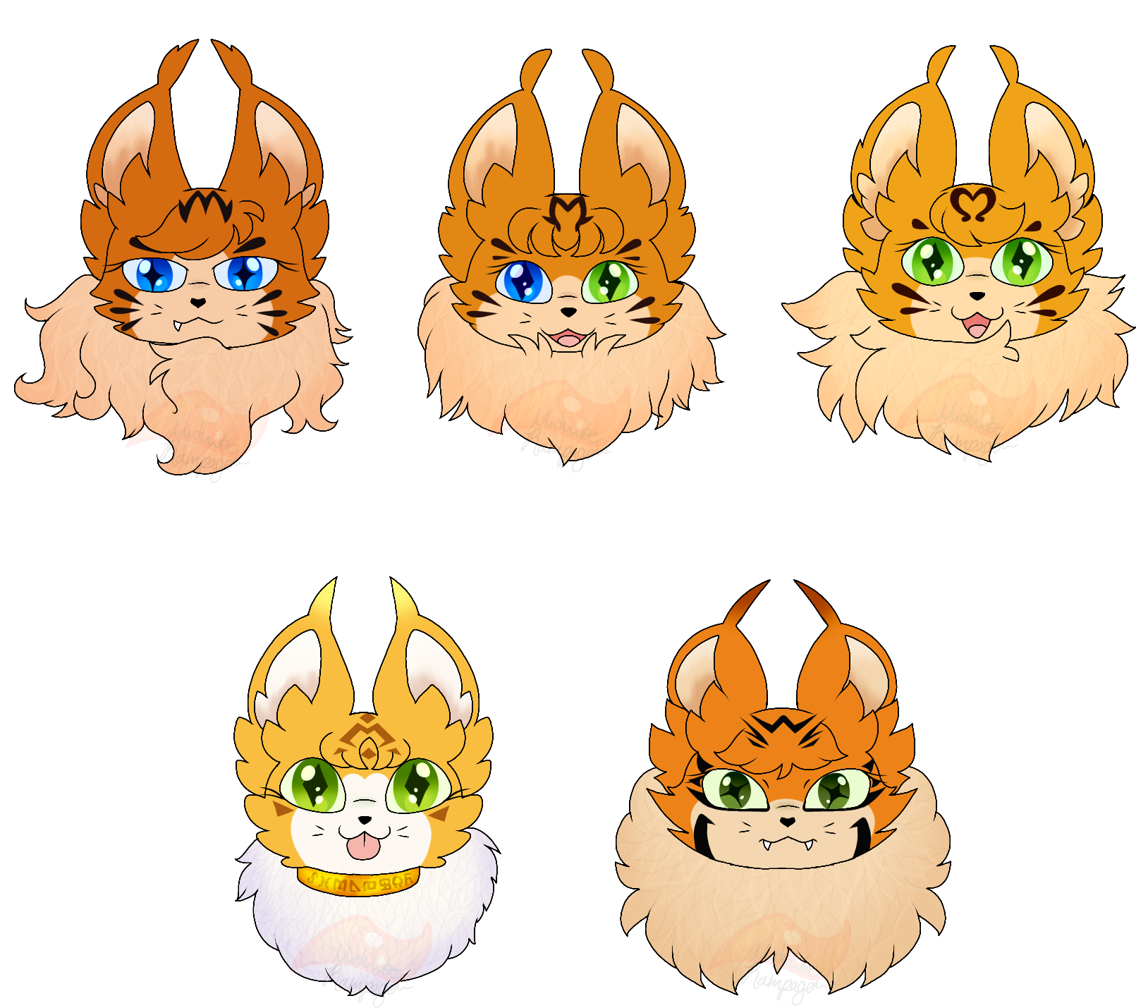 Meicoomon Character's by MidnightRampager