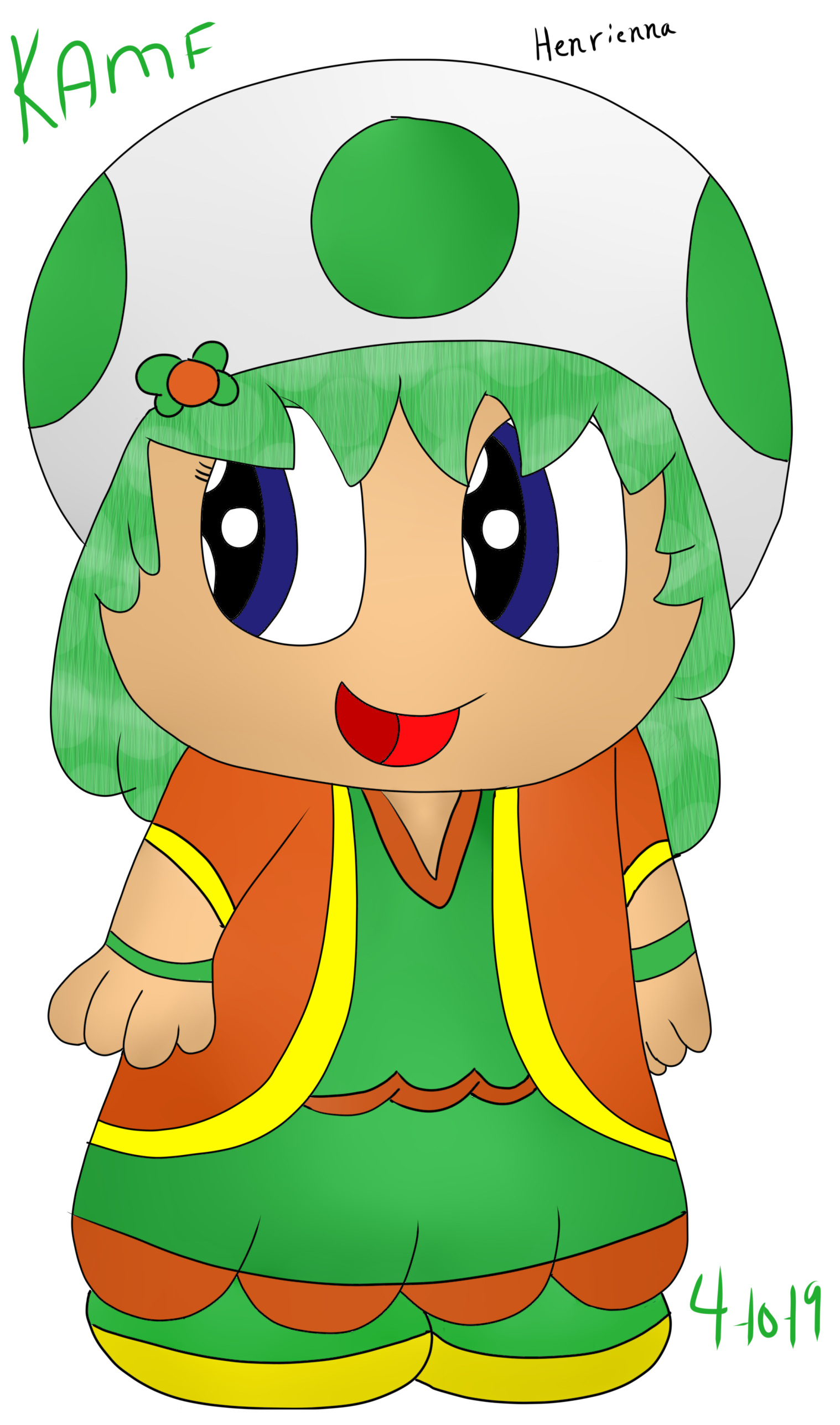 (New OC) Henrienna The Toad With Bio by ColeSmurf23
