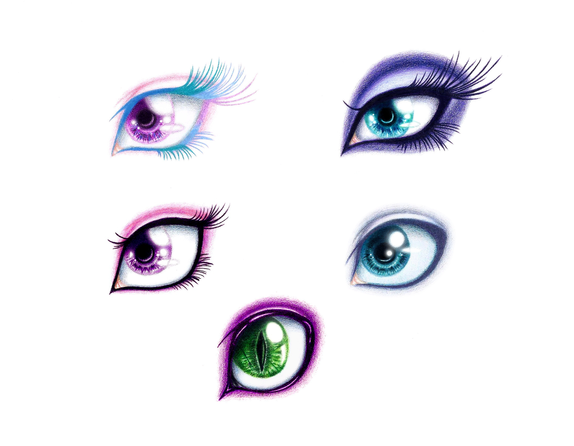 MLP Eyes - The Royals and The Trusty Assistant by SilverWolf866
