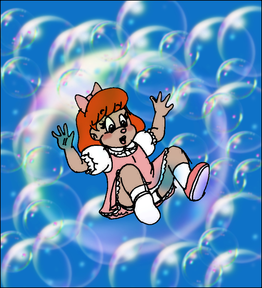 Peggy in the Bubbles by wallarooblacke