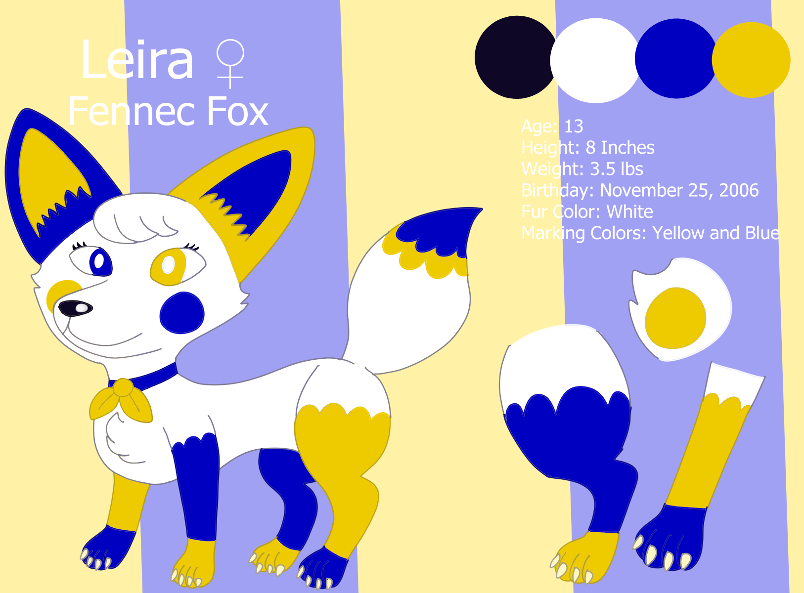 Leira the Fennec Fox Ref by EmeraldiatheKitty