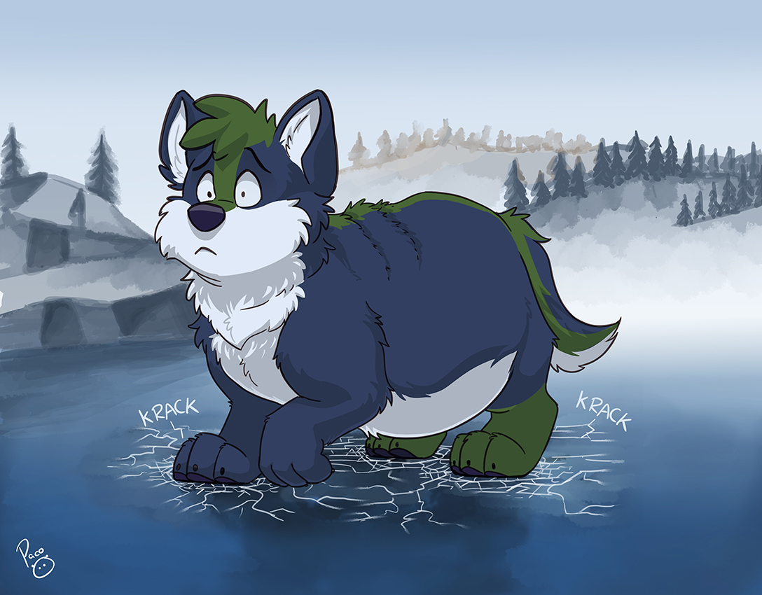 Across Thin Ice by pandapaco