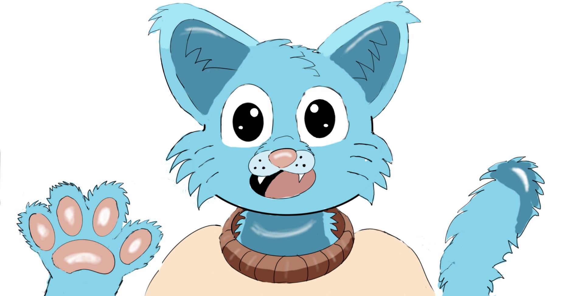 Fluffy cute gumball by VirgilHunterSundayVHS