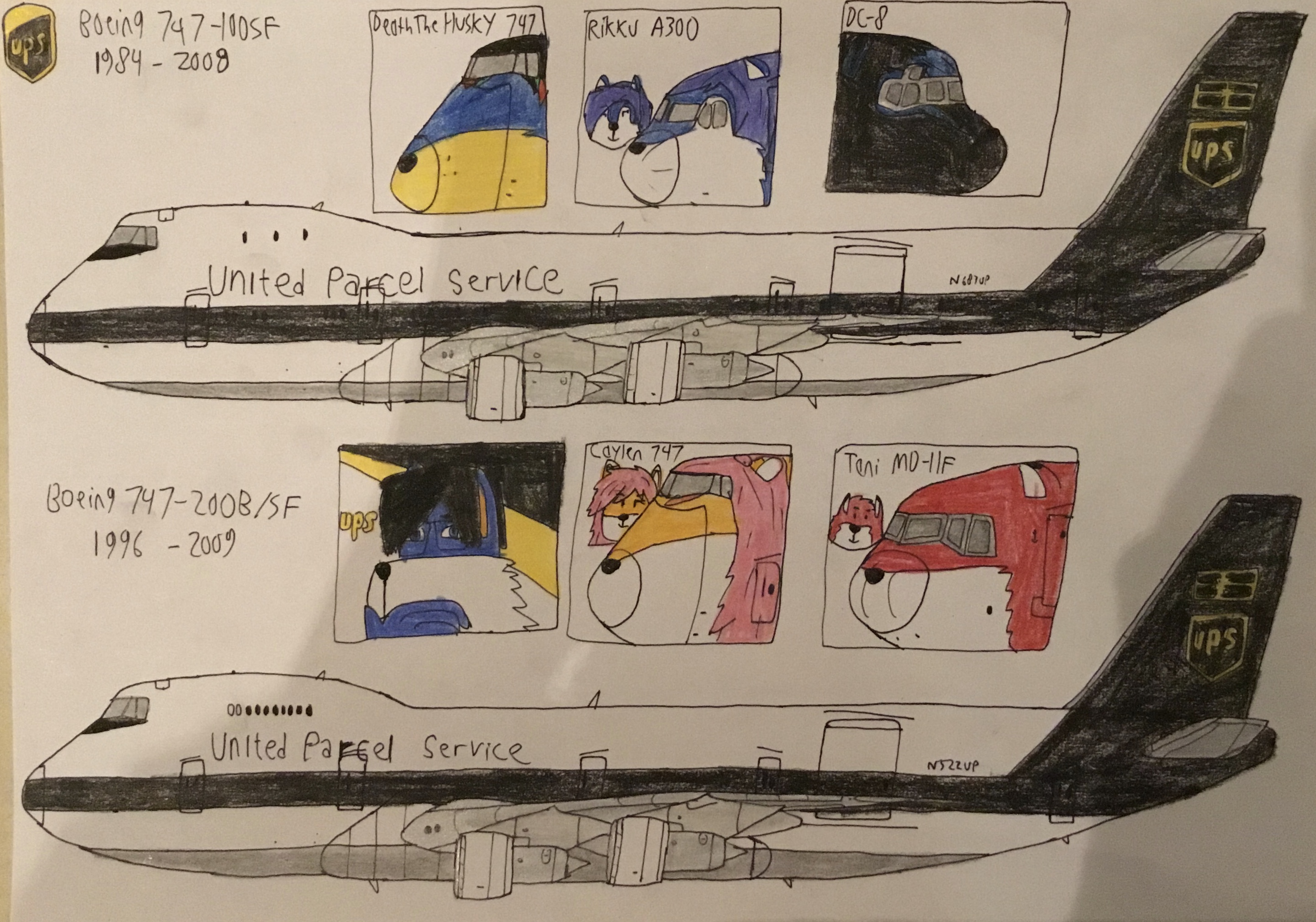 History of UPS Airlines 747 1/2 by WerewolfVincent
