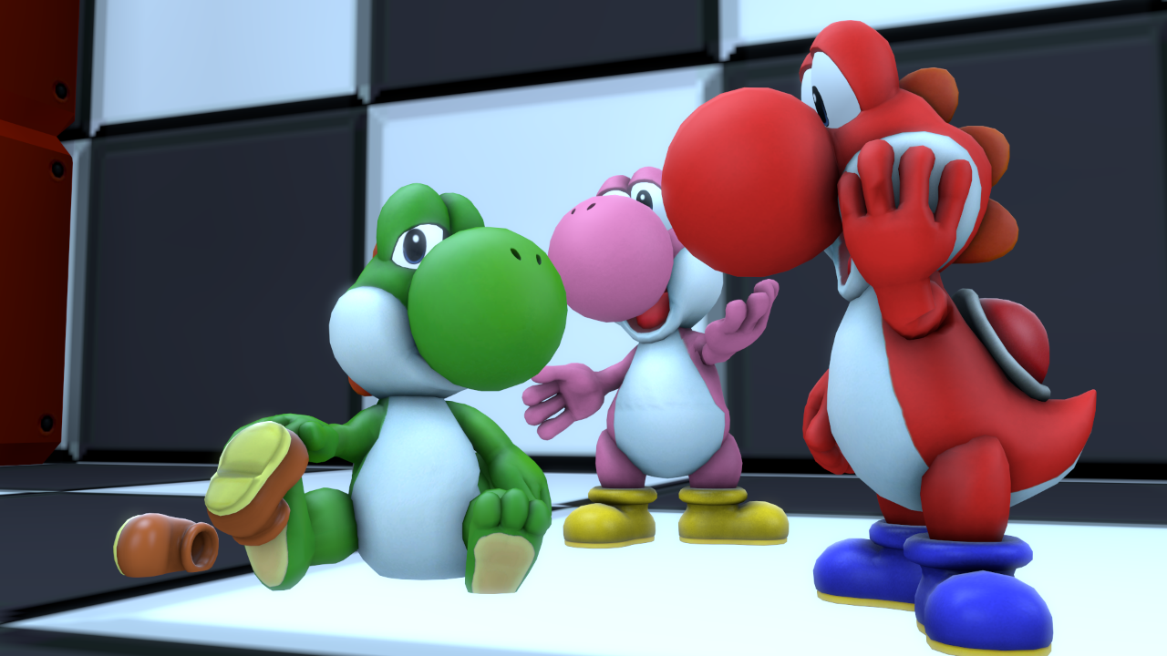 Updated barefoot Yoshi for SFM & Gmod by TribalDragon