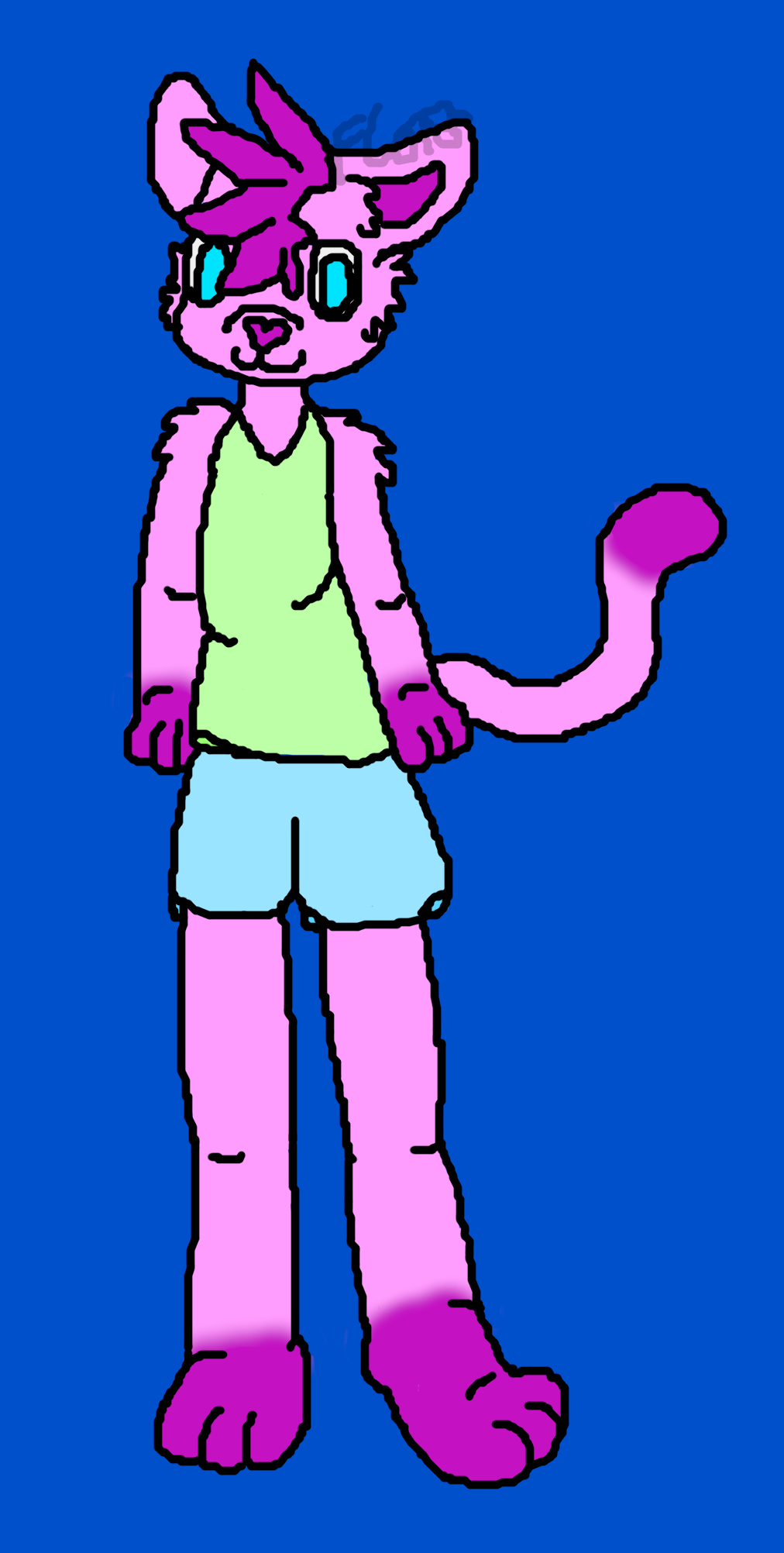 pink furry anthro request by FloppyPony