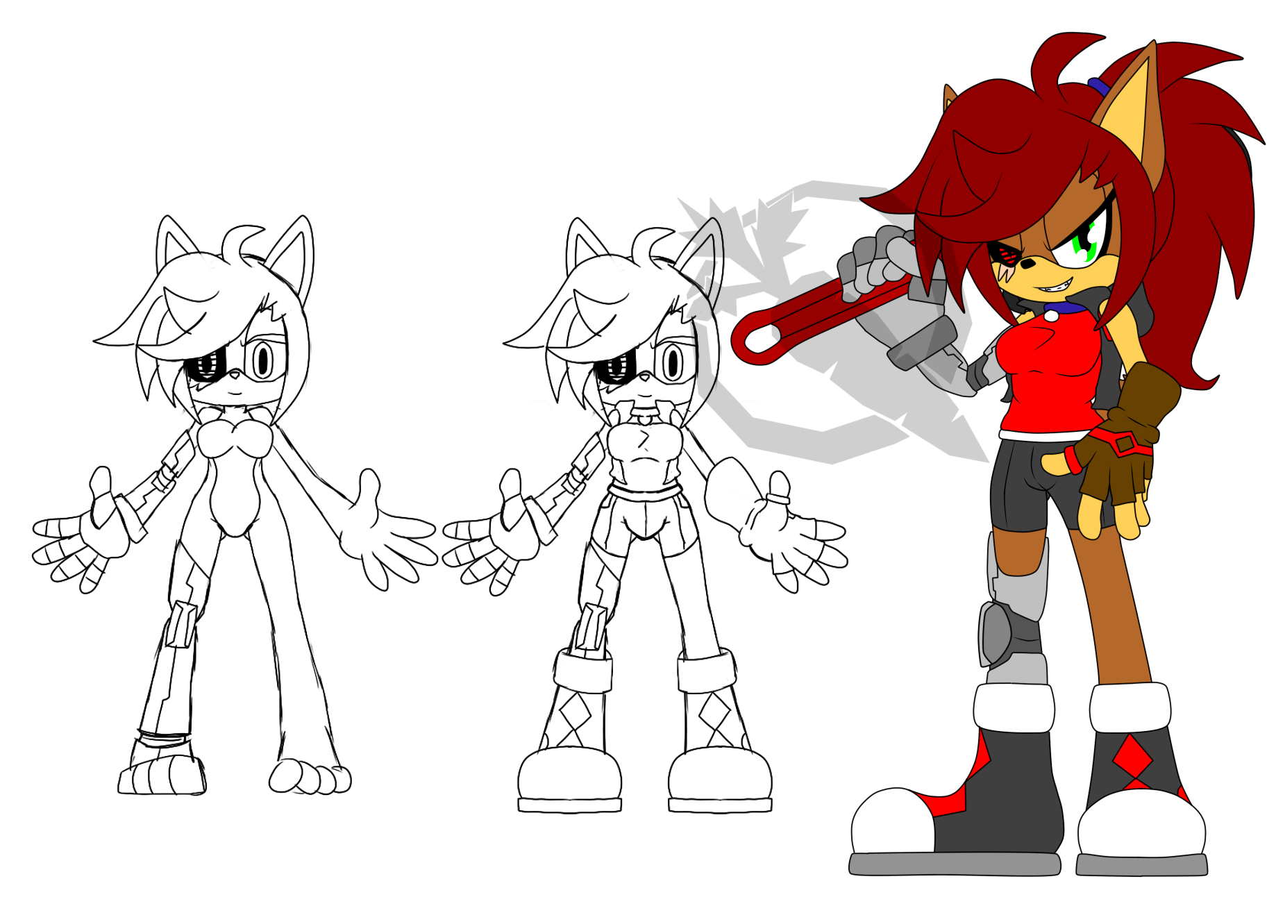 Character Remake/new- Trish the junkyard queen Shiba by OgTheCarrot