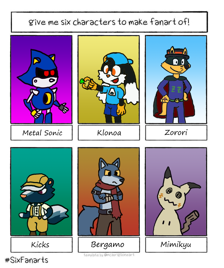 Six Fanarts by Stripeback