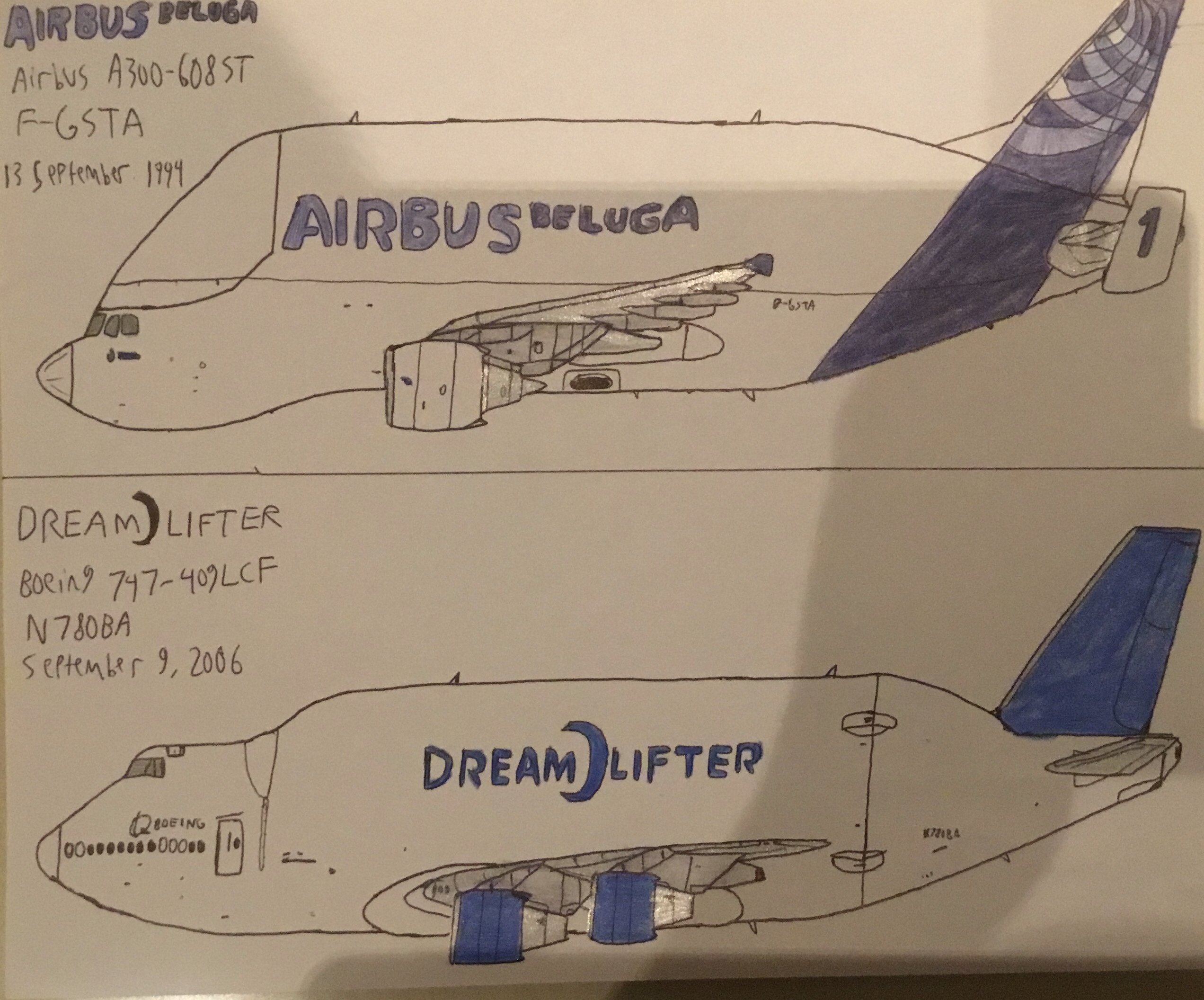 Airbus Beluga and Dreamlifter by WerewolfVincent