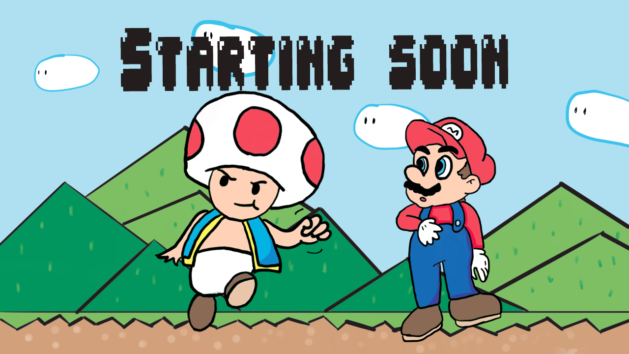 super mario starting soon screen by Lokifan20