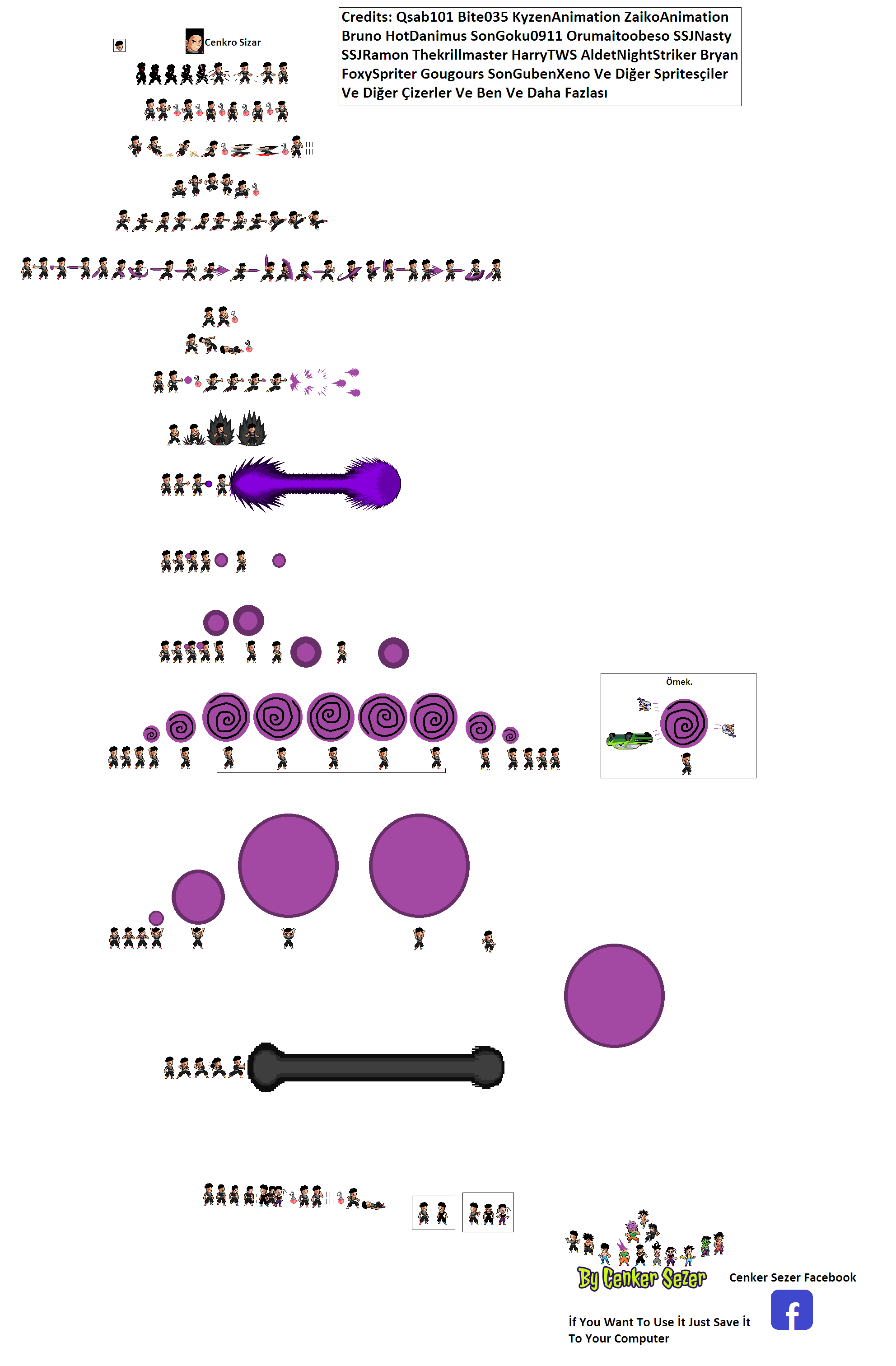 Screet God/Cenkro Sizar Sprites Sheet by Cenker