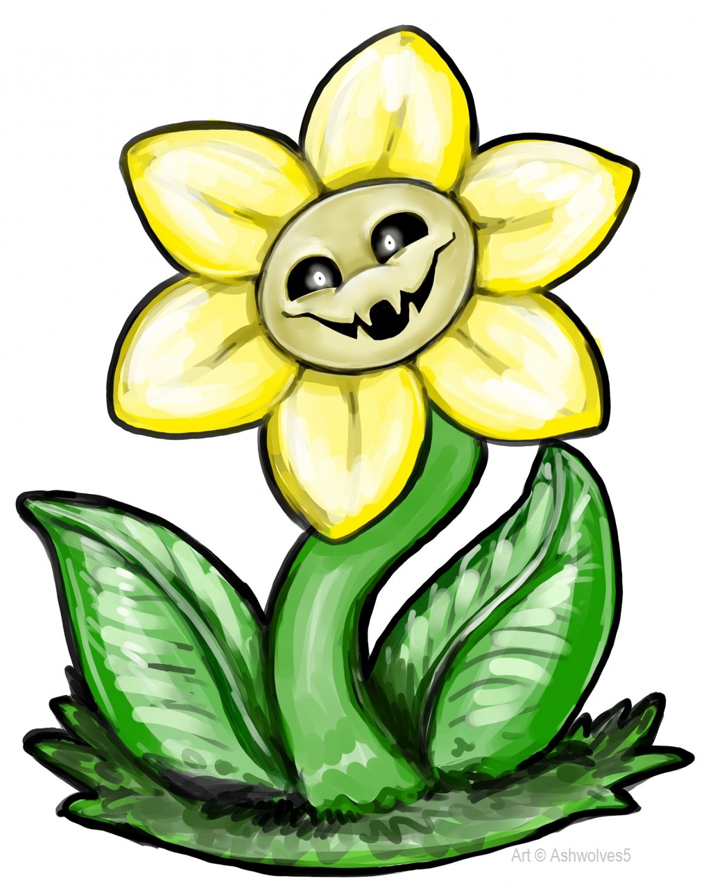 Flowey Stickers by Ashwolves5