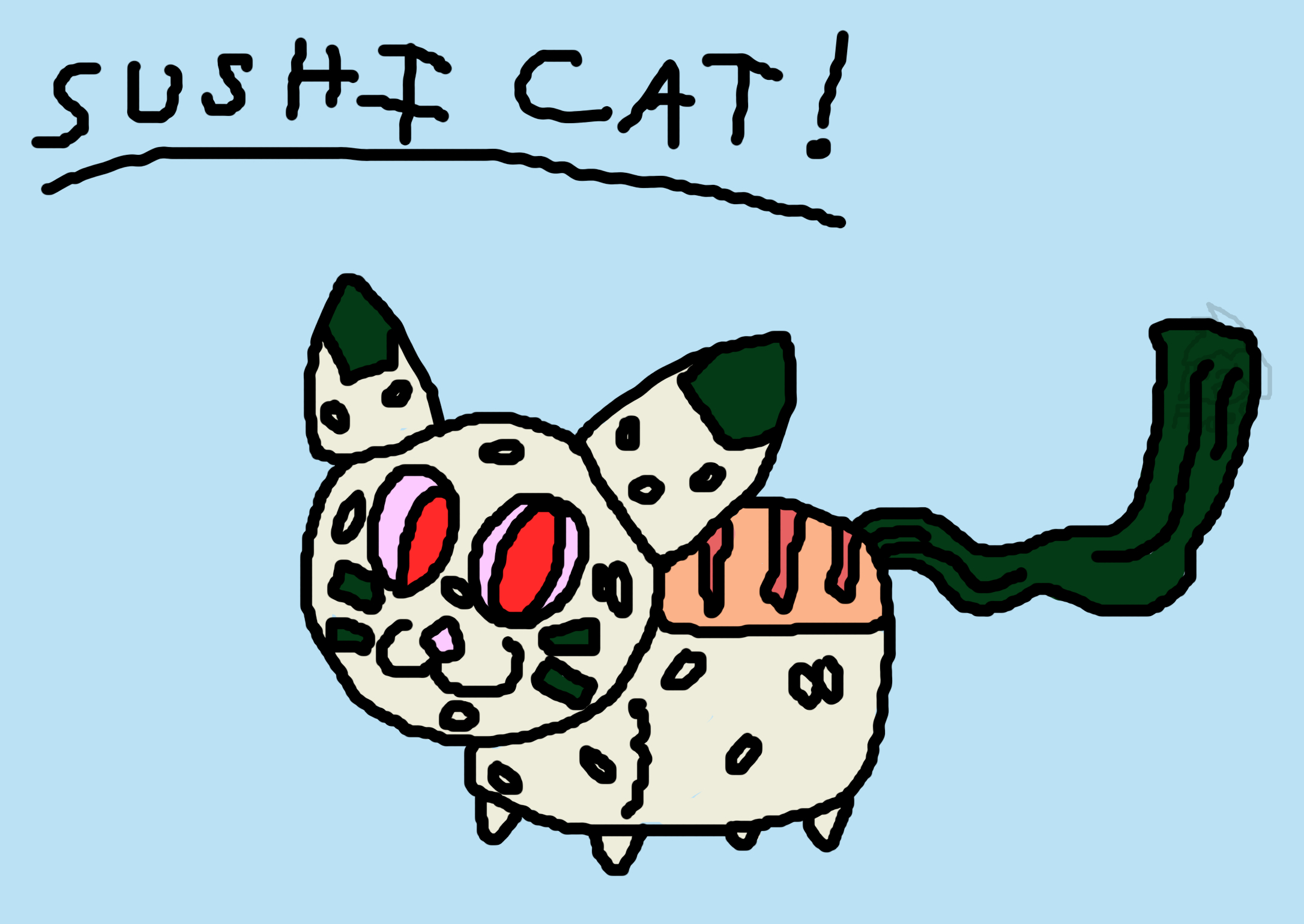 Sushi cat oc by FloppyPony