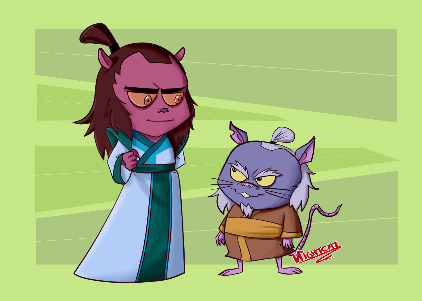 Draxum and Splinter by Nightcathybrid