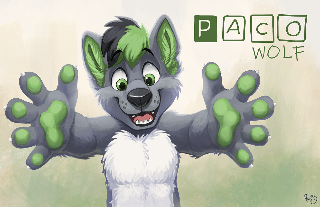 Paco Wolf Offers a Hug by pandapaco