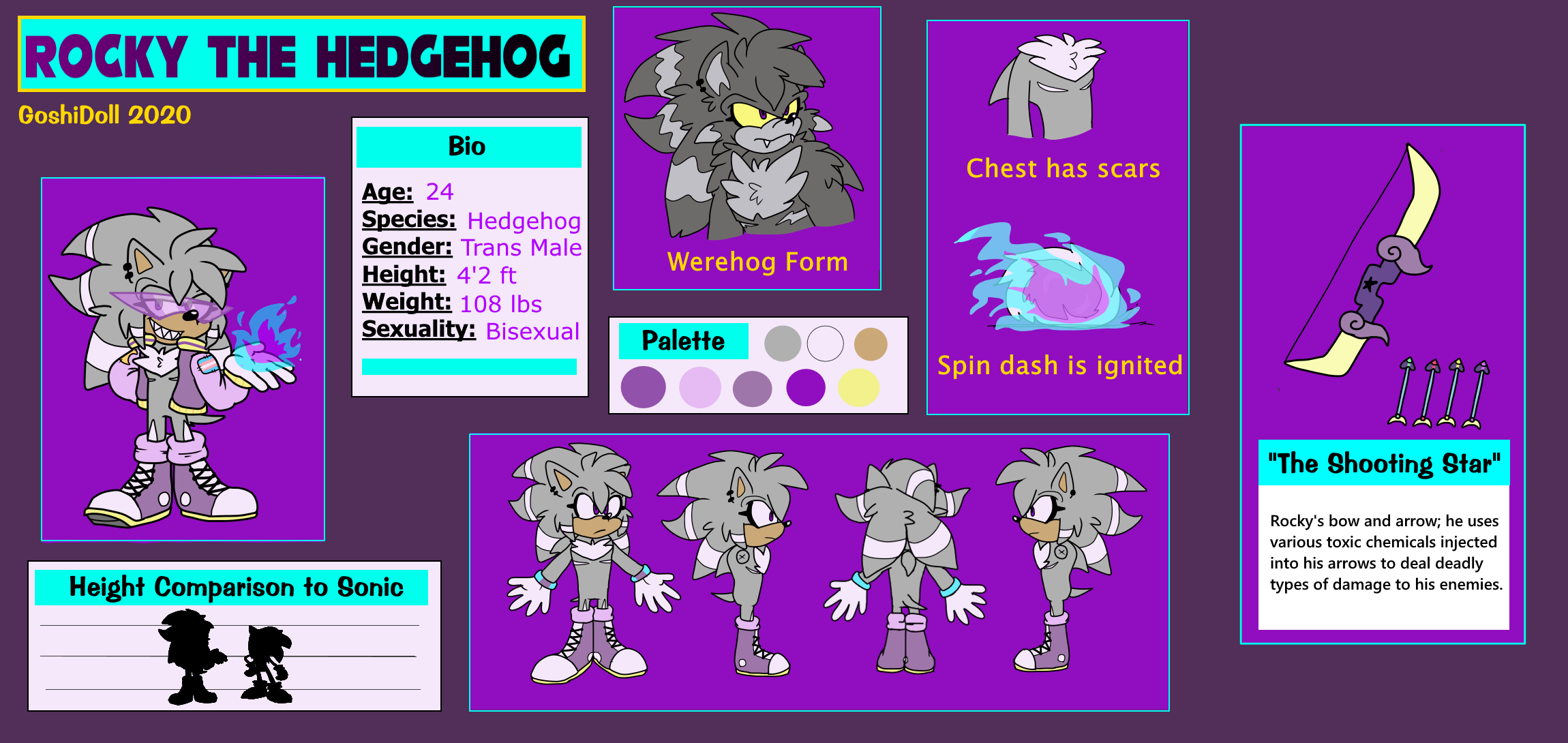 Rocky the Hedgehog Ref 2020 by Goshi