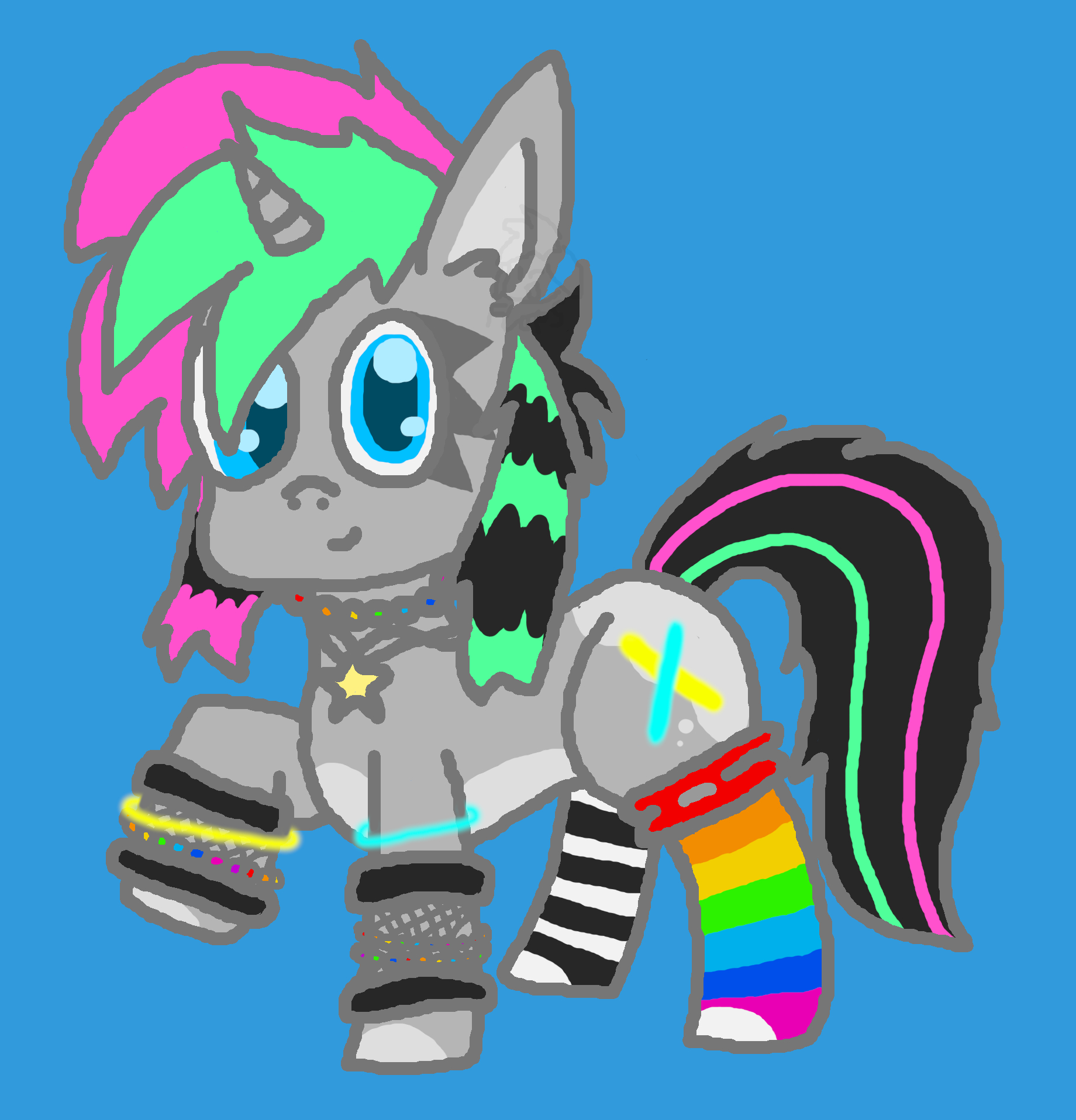 rave pony oc req by FloppyPony