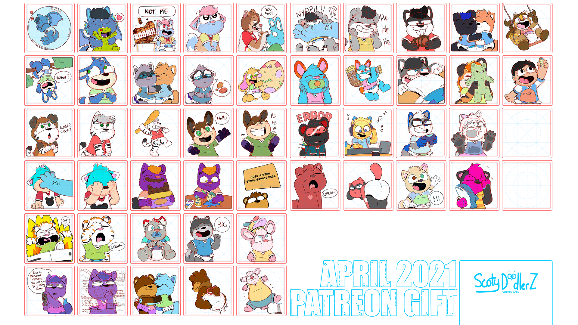 Patreon Stickers April 2021 By Scottjames27