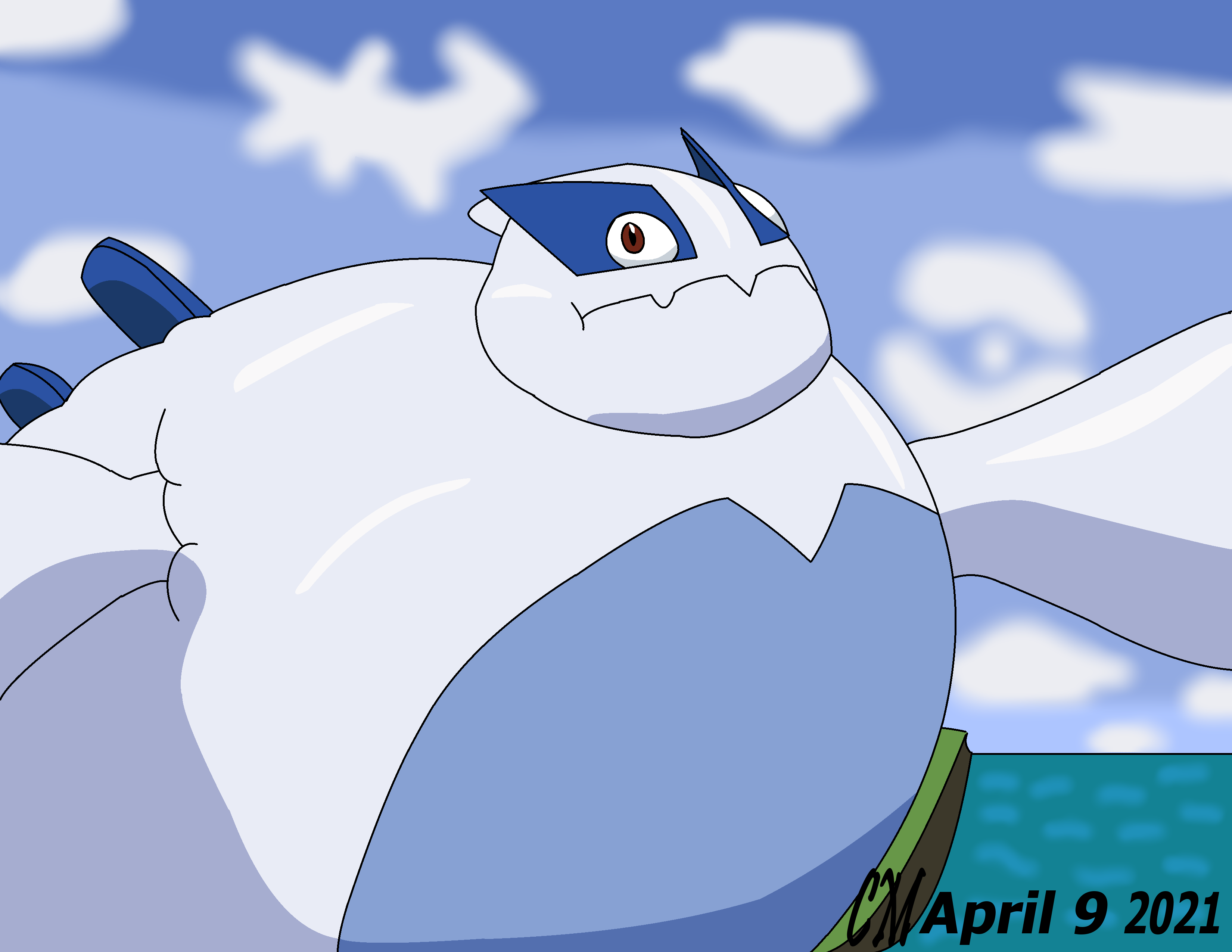 Shrek Lugia inflation by LightningTheSkrill