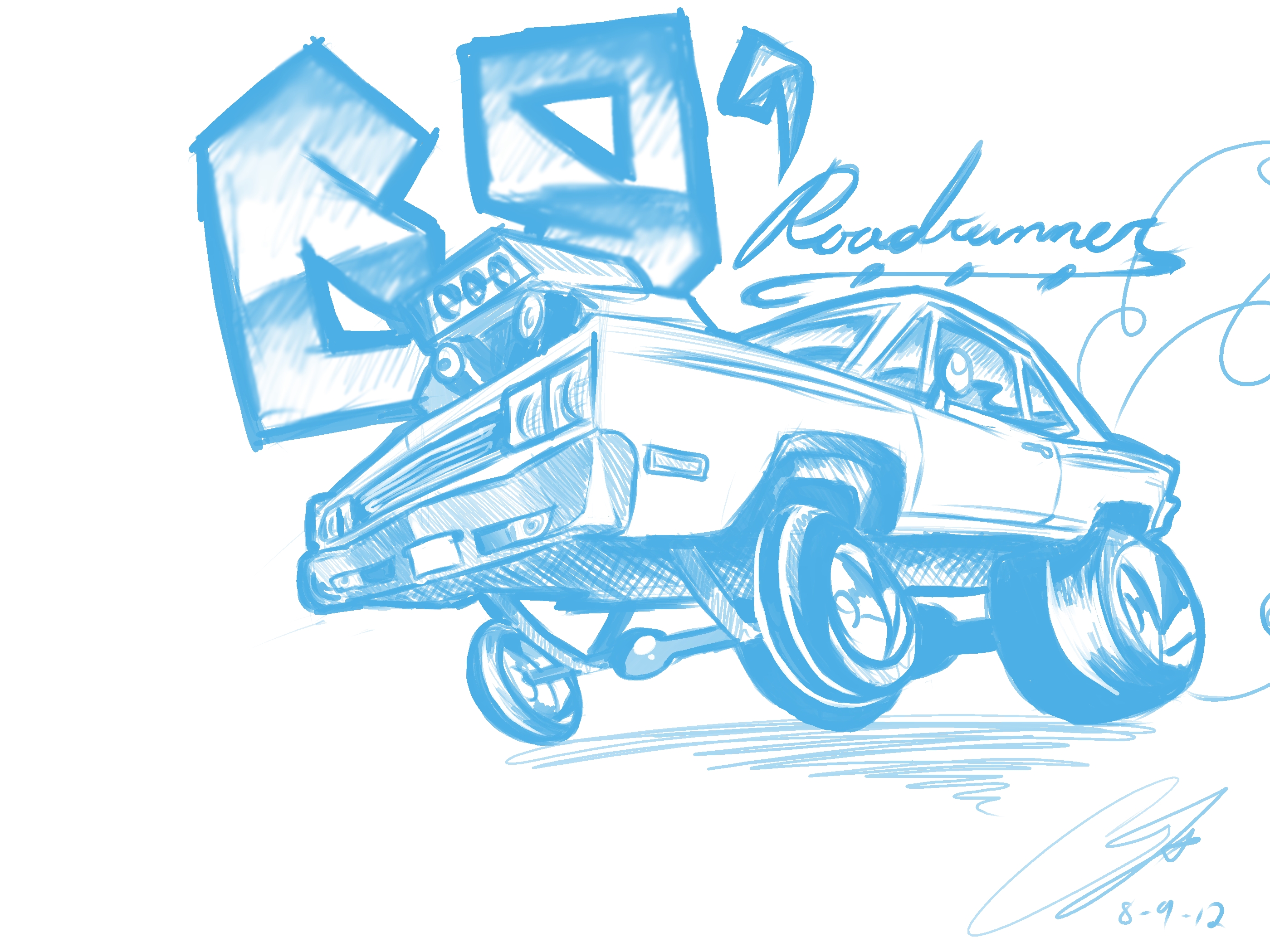 69 Plymouth RoadRunner 'Tooned by AcetheBigBadWolf