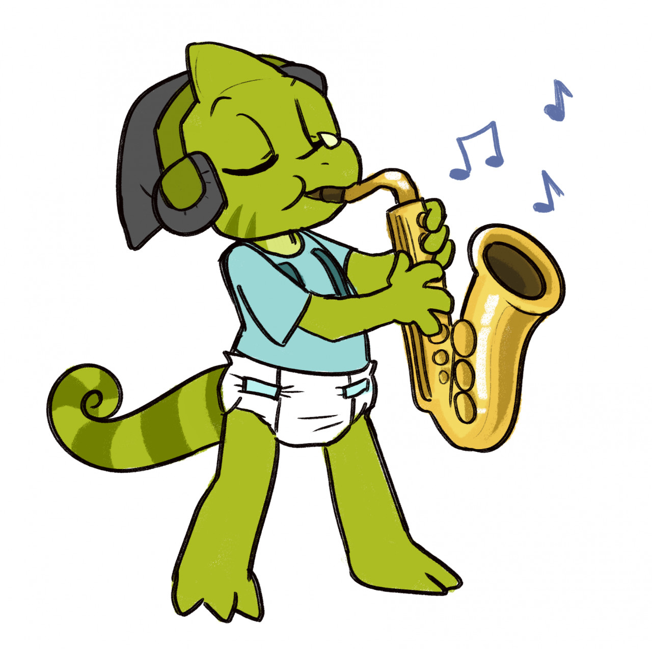 Sax player. by 00aa