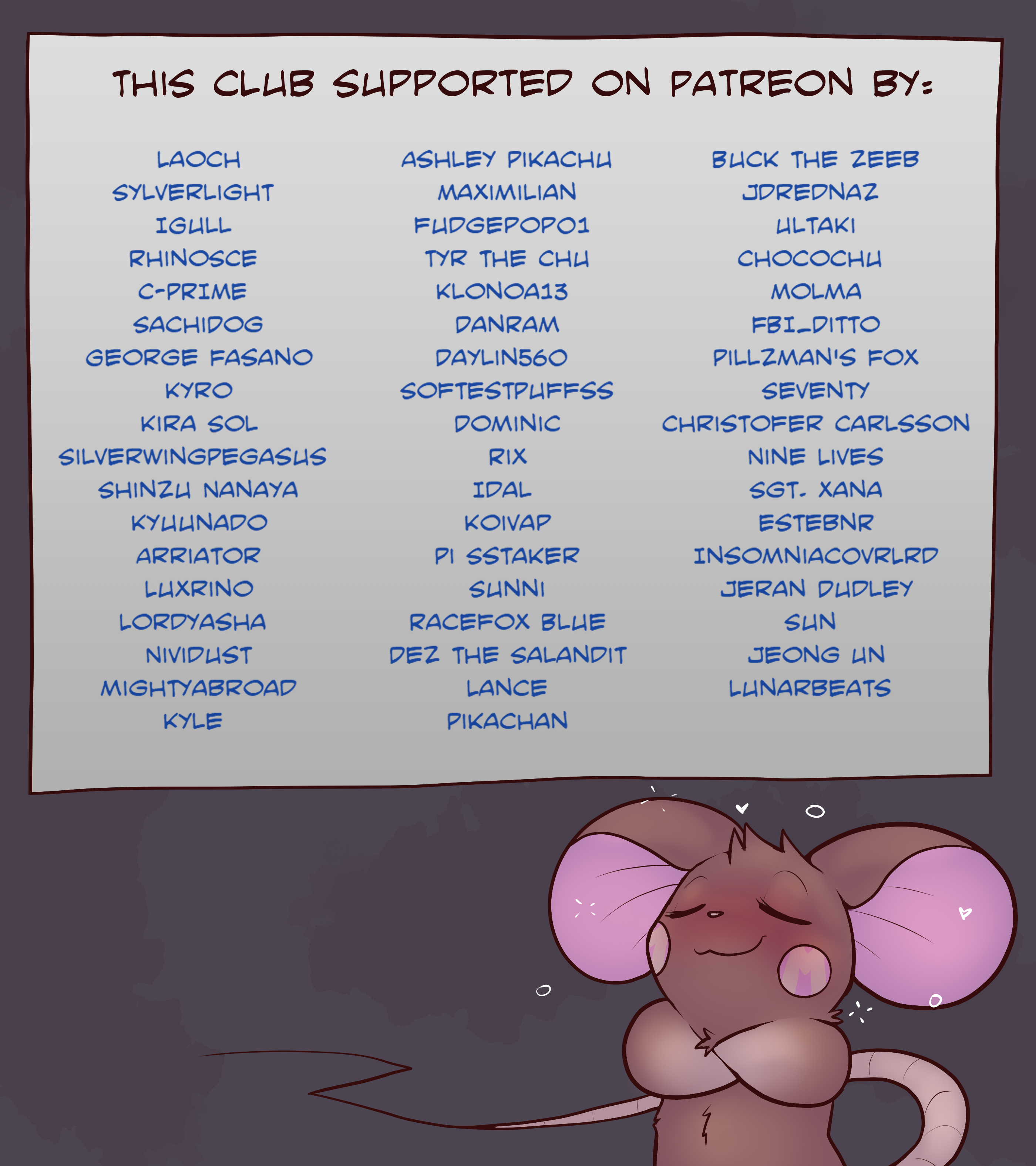 Patreon Credits 2021 July by Milachu92